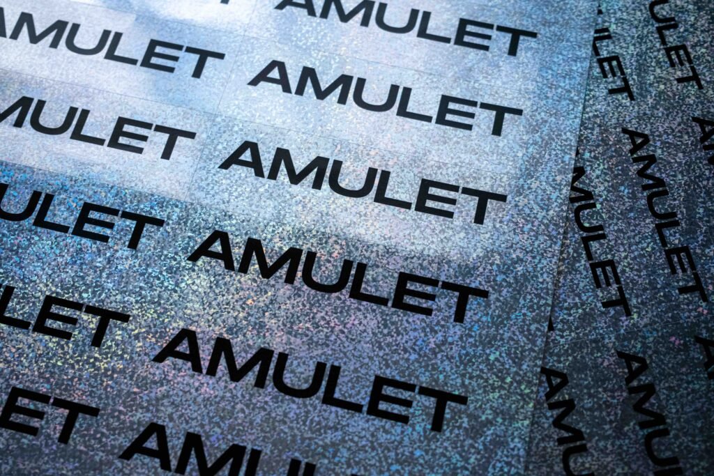 AMULET Metallic Multi-Colors Sticker Small [PER PIECE] - Amulet Skate Shop